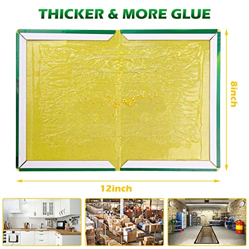 12 Pack Mouse Traps Indoor for Home Glue Traps for Mice and Rats, Sticky Board for House Indoor Outdoor Extra Glue(12"X8")