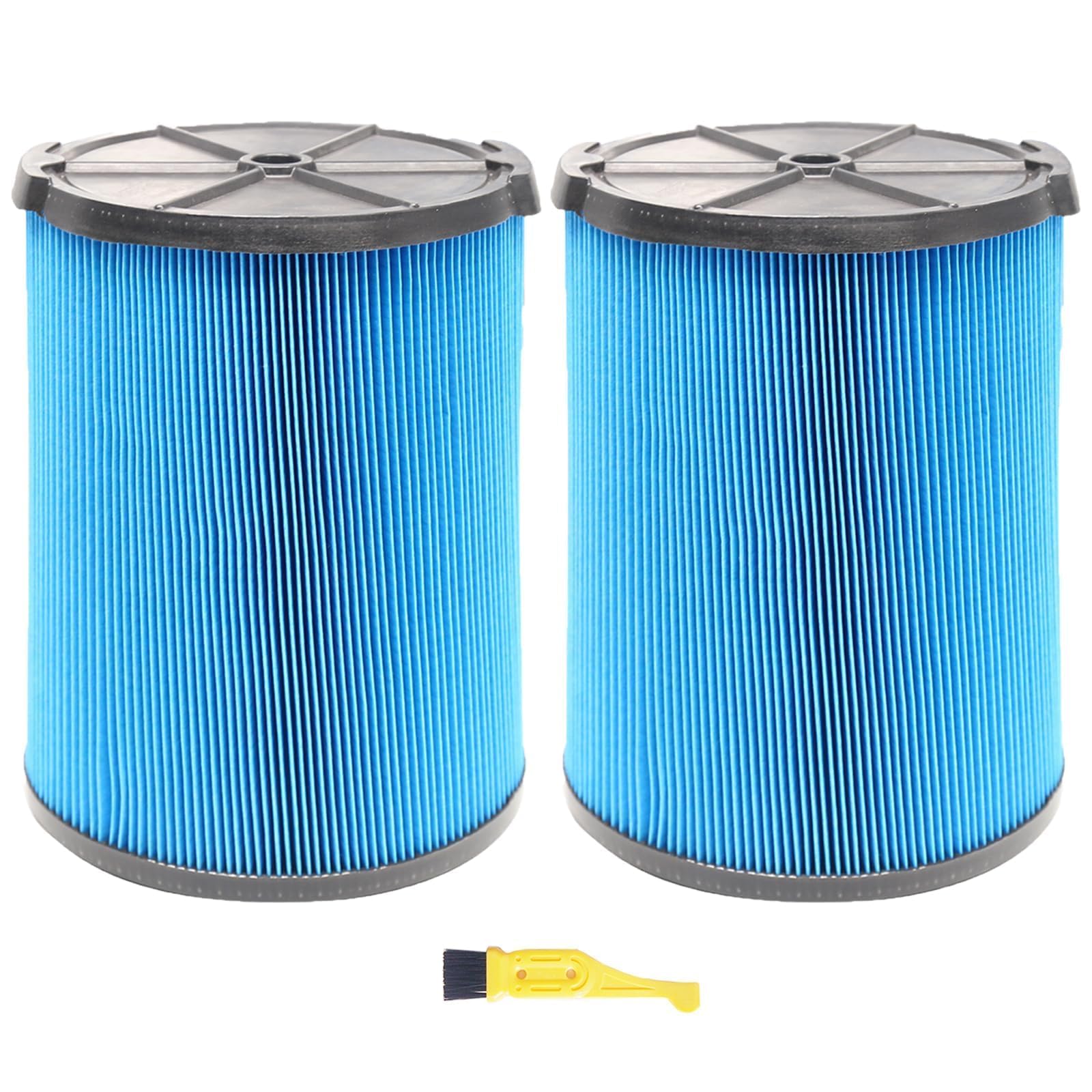 2 Pack VF5000 3-Layer Pleated Filter for Ridgid for Shop Vac 6-20 Gallon Wet Dry Vacuums WD1450 WD0970 WD1270 WD09700 WD06700 WD1680 WD1851 RV2400A