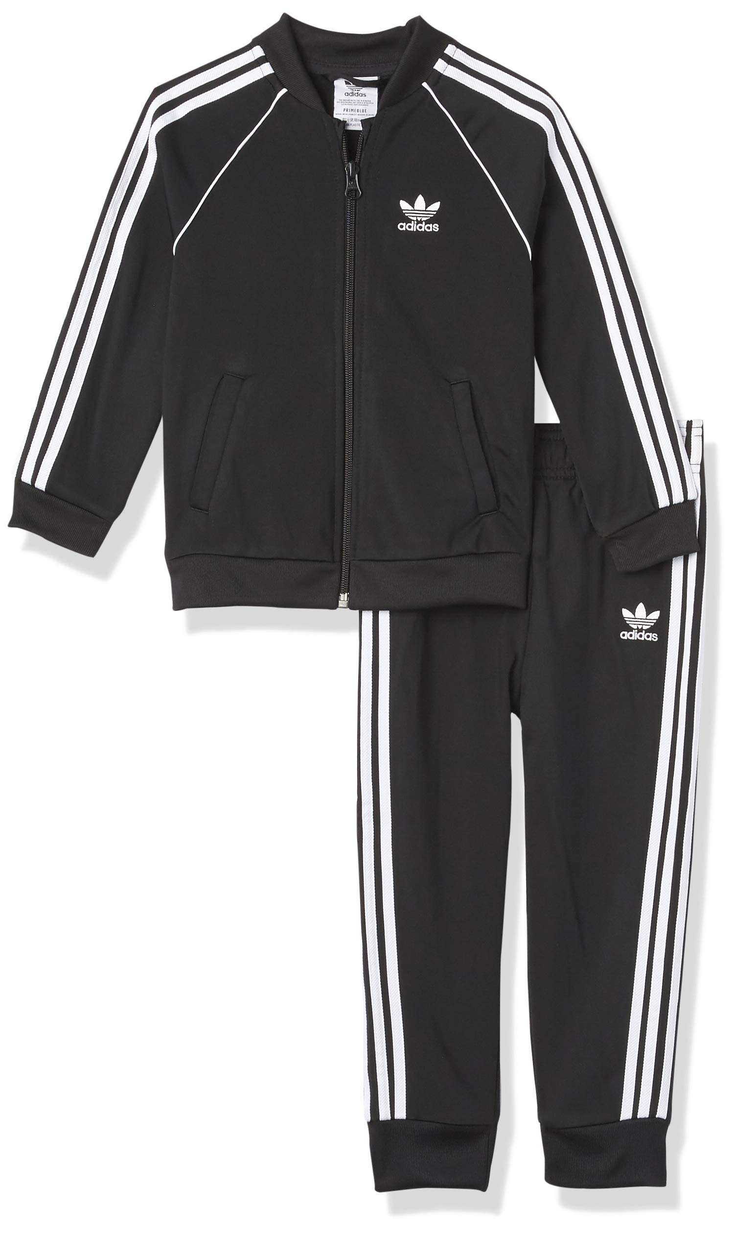 adidas Originals unisex baby Adicolor Superstar Tracksuit, Black/White, 4T US