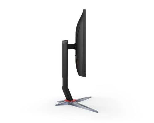 AOC 27G2 27" Frameless Gaming IPS Monitor, FHD 1080P, 1ms 144Hz, NVIDIA G-SYNC Compatible + Adaptive-Sync, Height Adjustable, 3-Year Zero Dead Pixel Guarantee, Black/Red