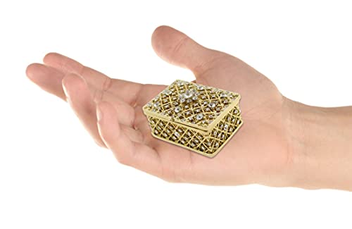 CB Accessories Wedding Unity Coins - Arras de Boda - Decorative Box with Rhinestone Crystals Keepsake 75 (Gold)