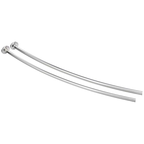Amazon Basics Extendable Curved Shower Rod - 48" to 72", Nickel