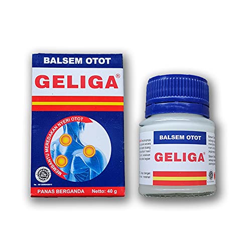 3X Geliga Muscular Balm 40gr for for Muscle, Joint Aches, Back Pain, Headache, Cold by Eagle Brand