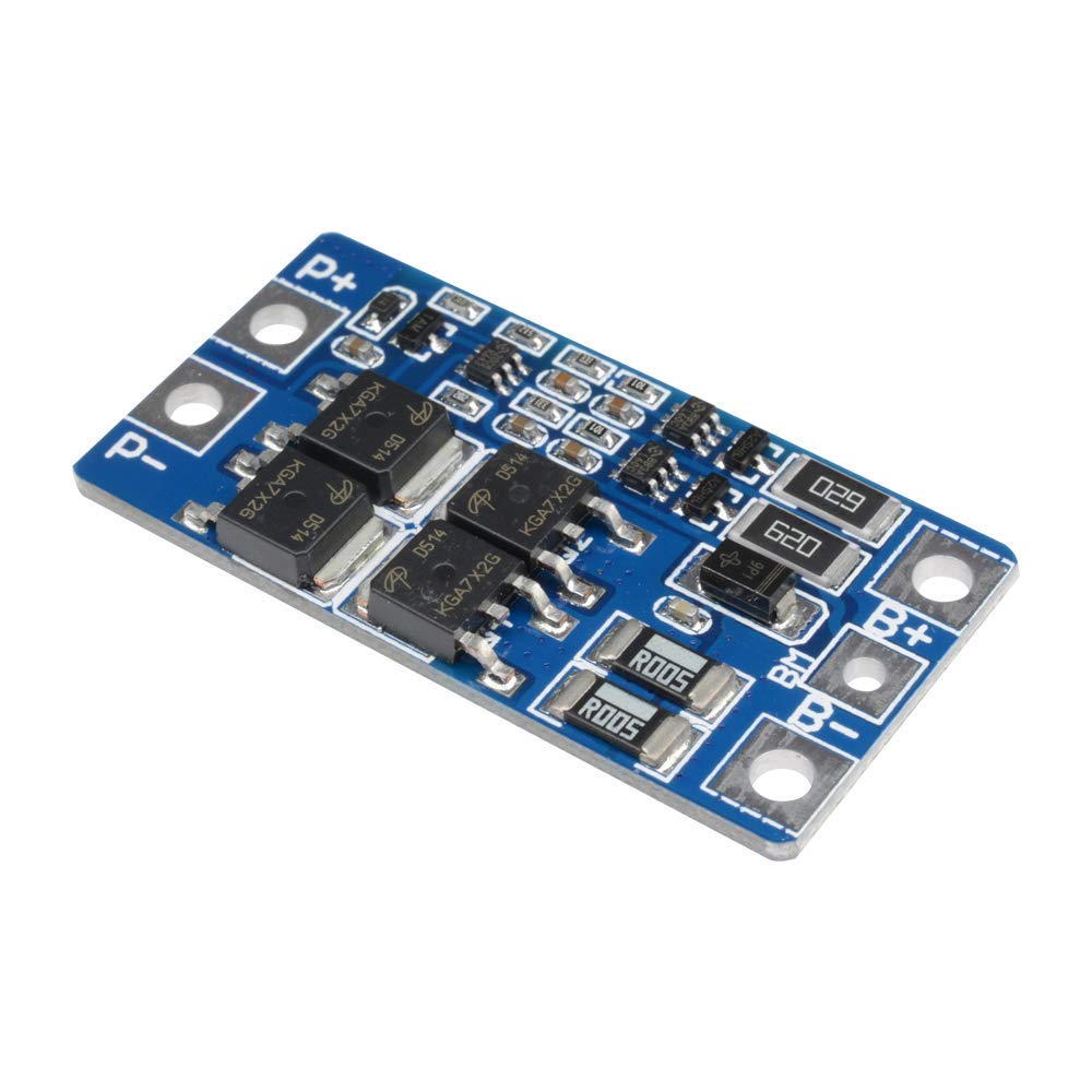 Aideepen 5PCS 2S 10A BMS Lithium PCB Protection Boards 8.4V 7.4V 8.4V-9V PCM PCB Li-ion Lipo 2 Cell Pack with Balance Function Charger Protection Circuit Board