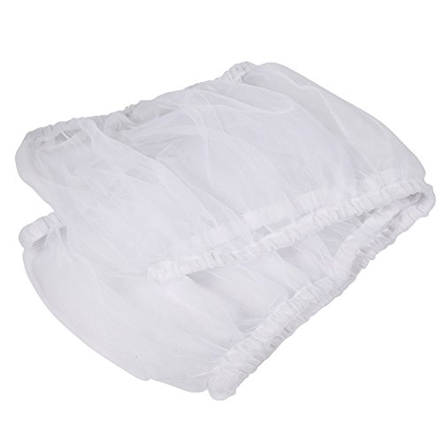 4 Colors Bird Cage Skirt, Large Size Ventilated Soft Nylon Bird Cage Cover Shell Seed Catcher for Pet Products 52-98.4inch Circumference Mesh Pet Bird Cage Prevent Seeds from Falling (White)