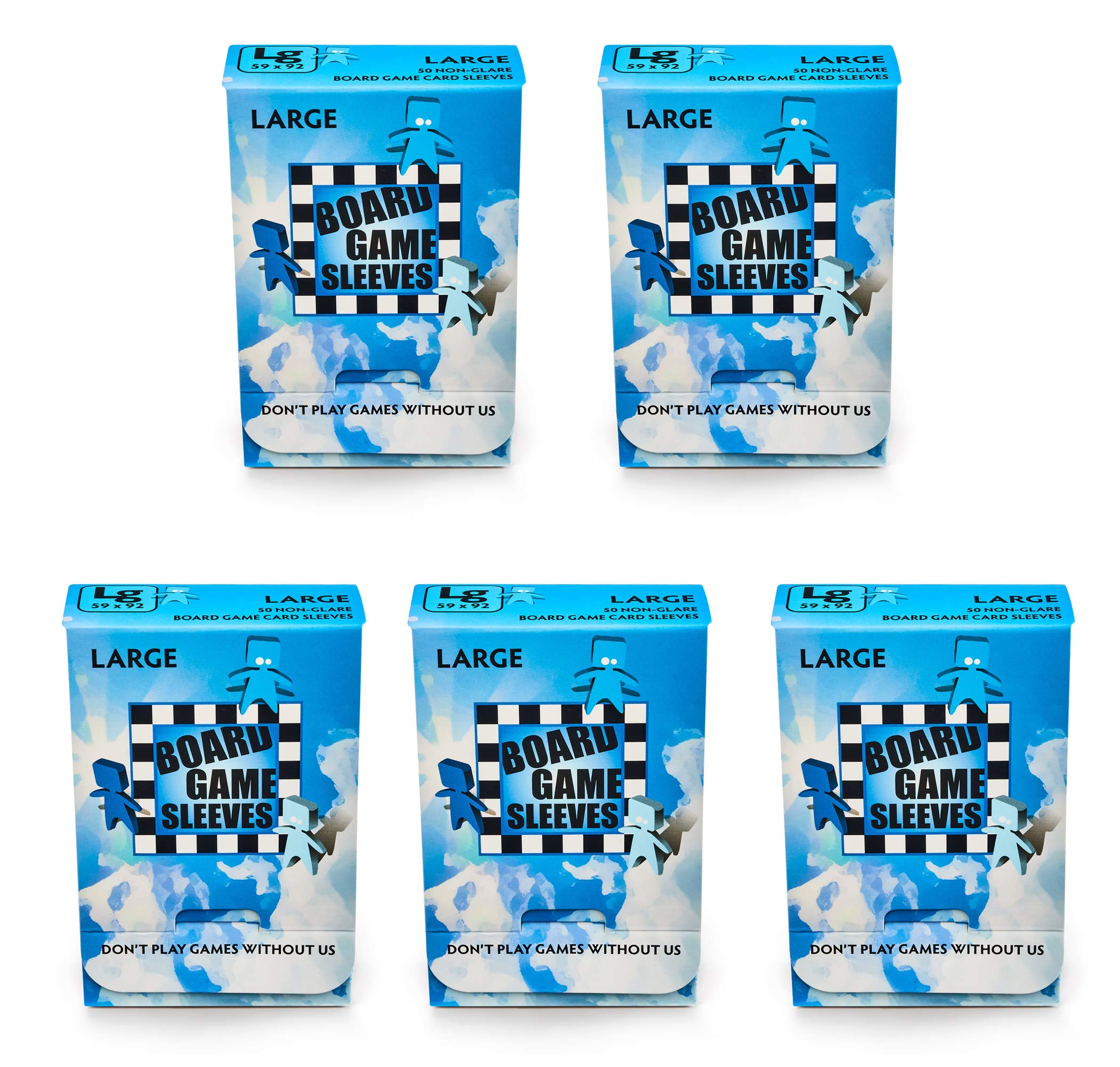 5 Packs Arcane Tinmen Non-Glare Board Game Sleeves 50 ct Large Size Card Sleeves Value Bundle!