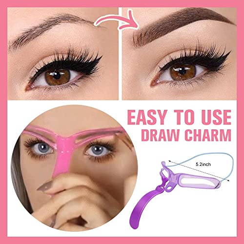 Eyebrow Stencil, Eyebrow Shaper Kit,8 Styles Reusable Eyebrow Template Positioning Tool, the Wide is 5.2 Inch, Length is 4Inch,1 Coffee Eyebrow Pencil