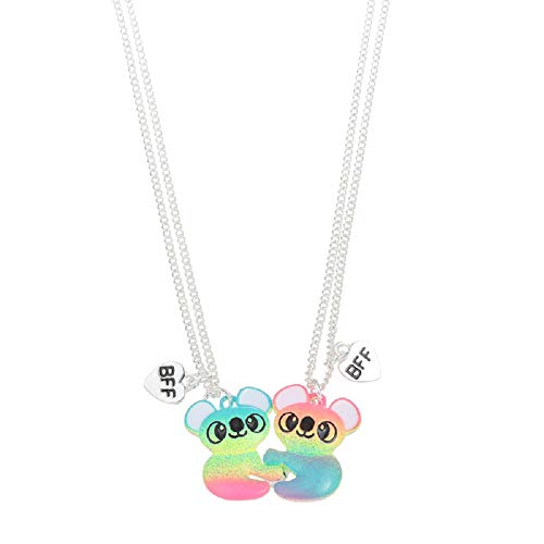 2 Pcs Set Best Friends Half Heart Pendant Panda Koala Necklace Charm BFF Friendship Jewelry for Women Girls - Panda