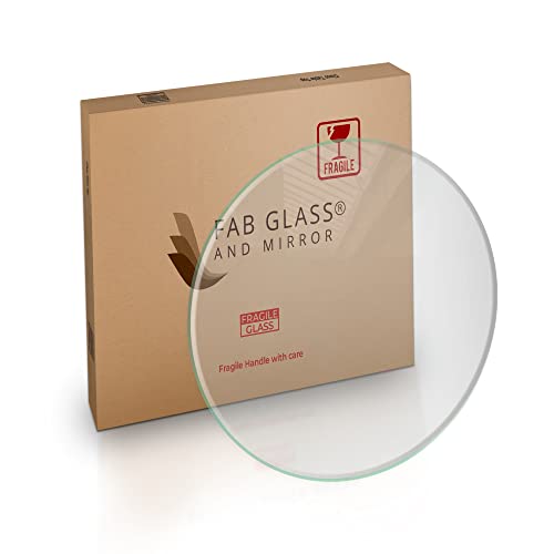 32" Inch Round Glass Table Top 1/2" Thick Tempered Beveled Edge by Fab Glass and Mirror