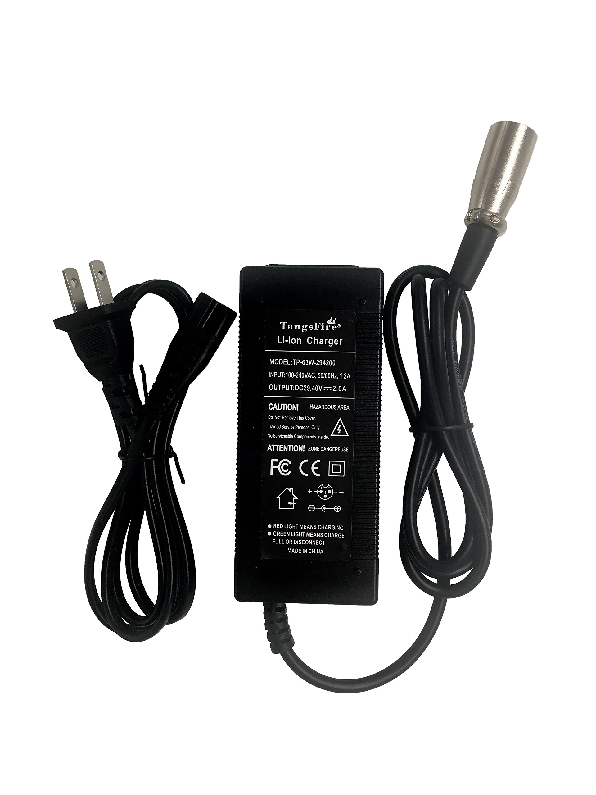 29.4V Battery Charger 25.9V 24V Output 2A for Lightweight Foldable wheelchairs (3-Pin XLR)