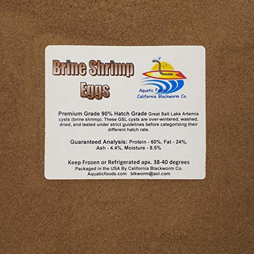25 Grams, Brine Shrimp Eggs, Premium Grade A 90% Hatch Rate, Great Salt Lake Artemia Cyst Brine Shrimp Eggs. Our Eggs shipped from California. NOT from Overseas or Amazon Warehouse ..25 Grams