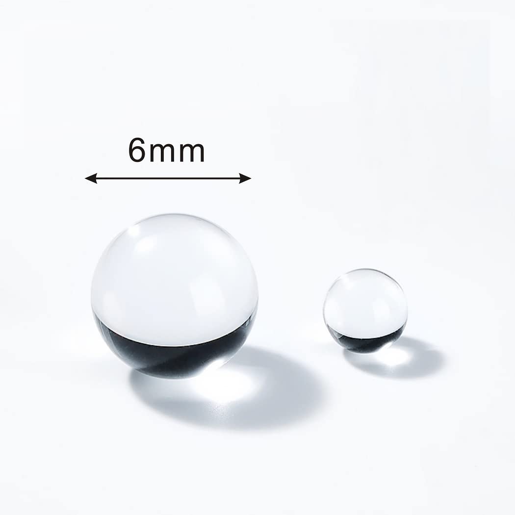 1000 Beads Lab Boiling Stones Glass Boiling Beads Glass Paint Mixing Balls 6mm Dia (Glass:6mm)