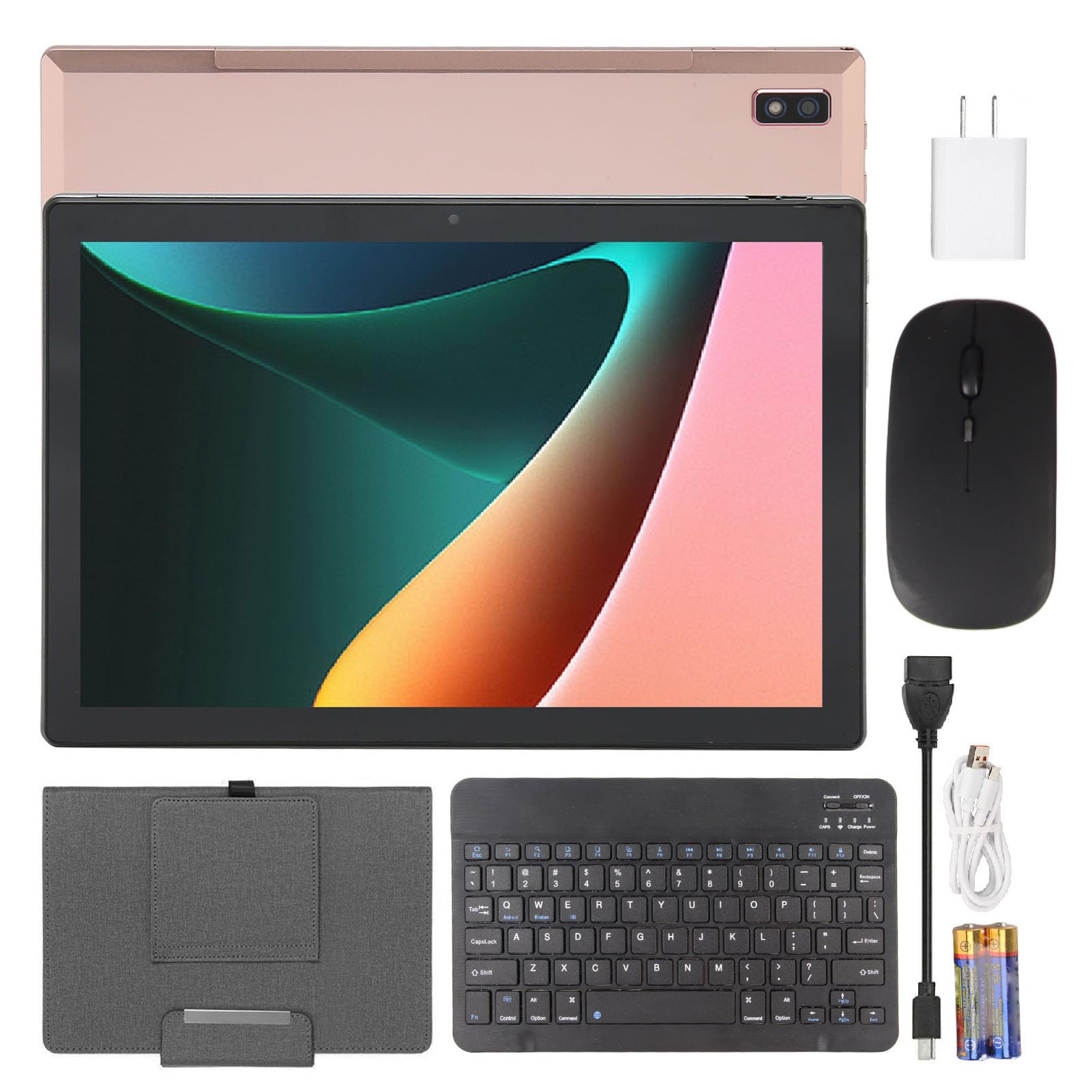 10.1 Inch Tablet, 100-240V 2.4G 5G Dual SIM Tablet Set 8 Core for Learning (US Plug)