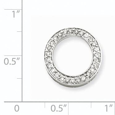14k White Gold Diamond Circle Pendant GLD-AZ-XP1799AA