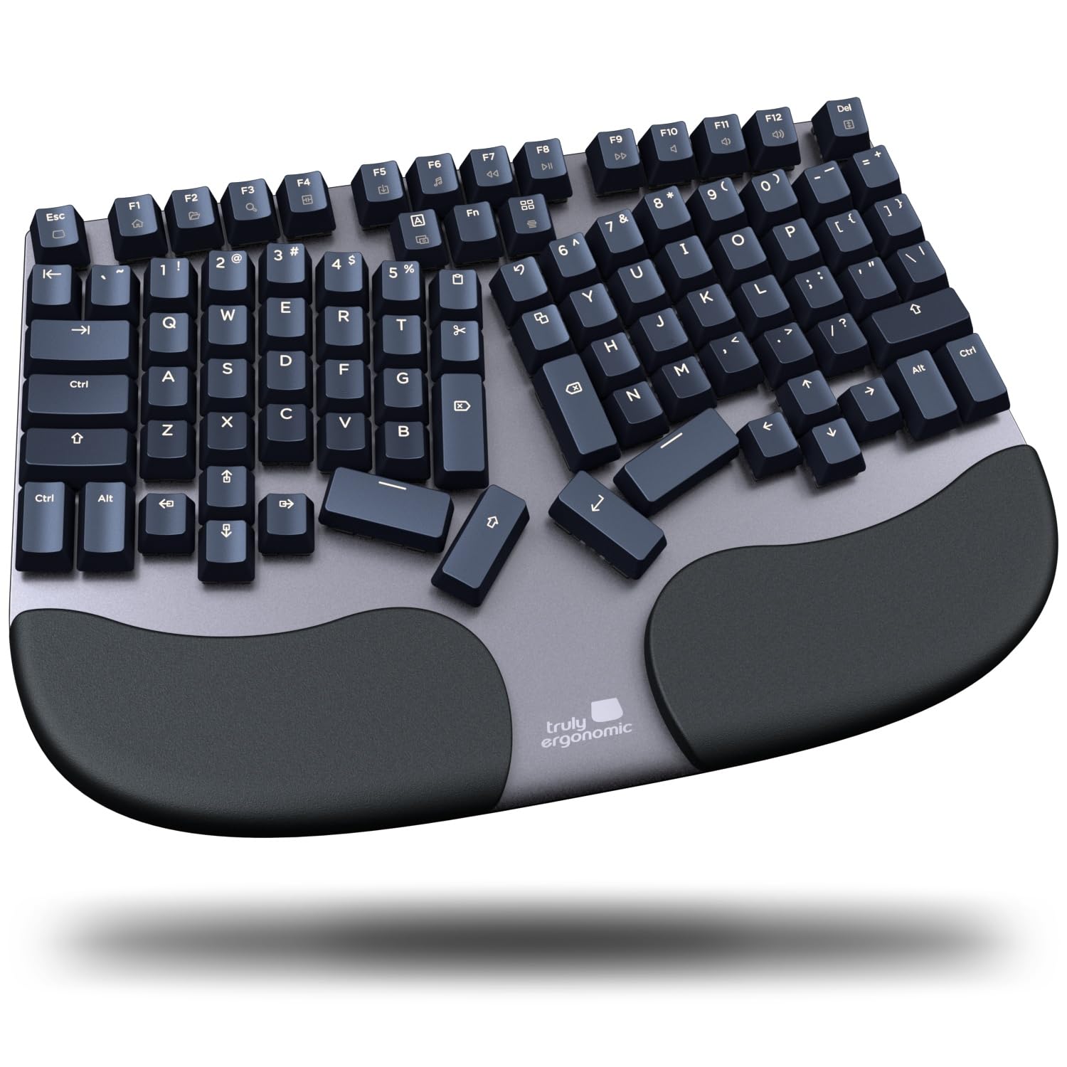 Truly Ergonomic Cleave Keyboard - Tactile Optical Mechanical Switches Better Than Cherry MX, Natural Typing, Comfortable Palmrest, Backlight, Strong Aluminum Body, Best Split Keyboard, Windows/Mac