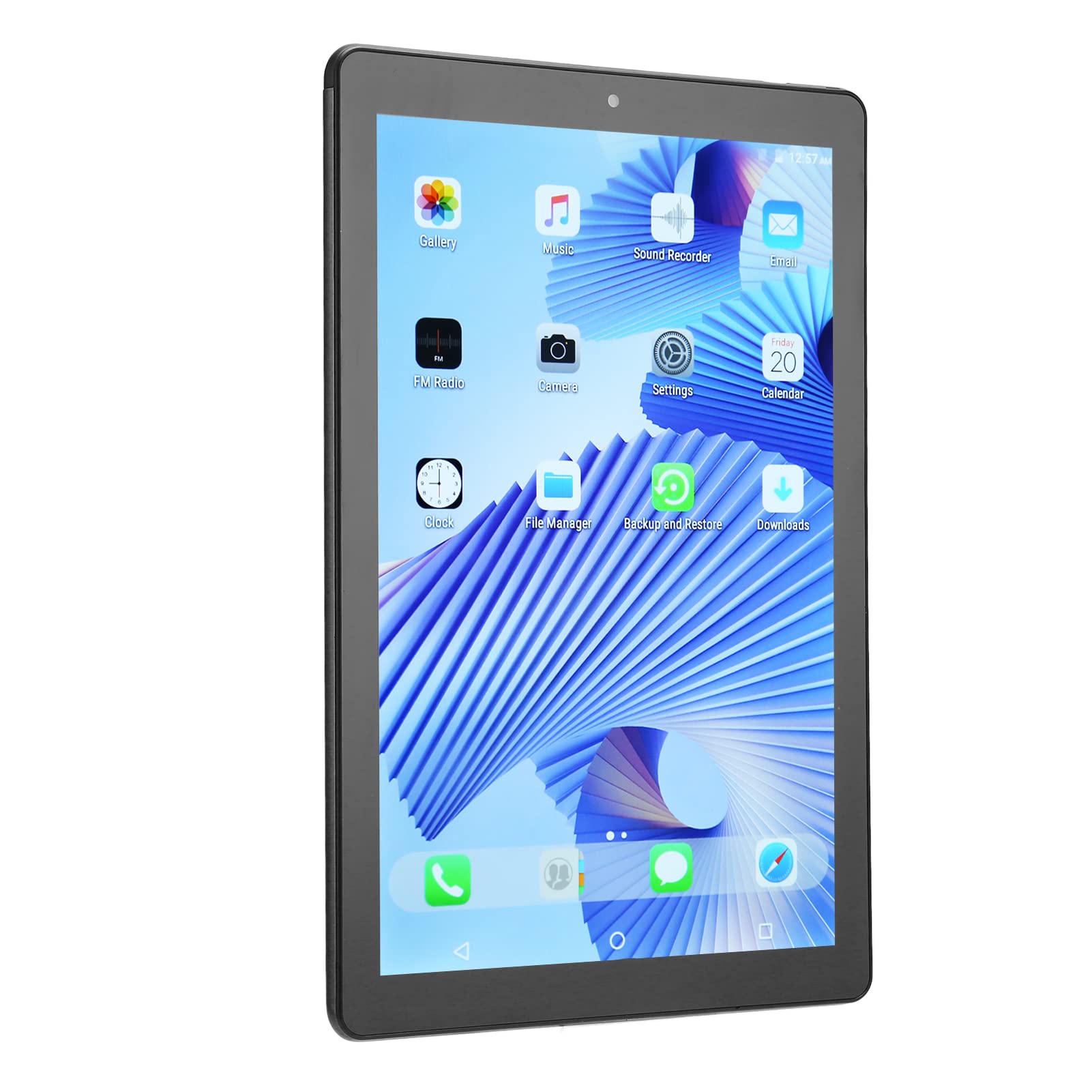 10.1 Inch Tablet, 5G WiFi Black Tablet PC 100-240V 1920x1200 HD Reading for Android 10 (US Plug)