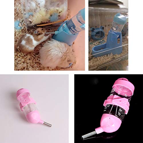 3 in 1 Hamster Water Bottle + Flying Saucer Exercise Wheel for Dwarf Hamster Mouse Rat Hedgehog