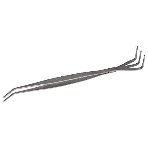 2 in 1 Stainless Steel Bonsai Tools Gardening Tool Root Rake Tweezers for Bonsai Planter