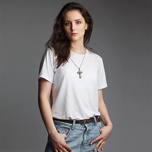 ๐ฎ๐ฌ๐ฎ๐ฏ ๐๐ฉ๐ ๐ซ๐๐๐๐ Cross necklace for men Christian gifts for women,silver necklaces for teen girls chain mens religious essentials fear of god jewelry men's stainless steel faith boys pendant cadenas para hombres