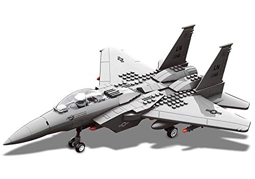General Jim's Military Building Blocks Plane - F-15 Eagle Fighter Model Building Blocks Toy Plane - F15 Model Plane Play Set Great for Teens and Adults