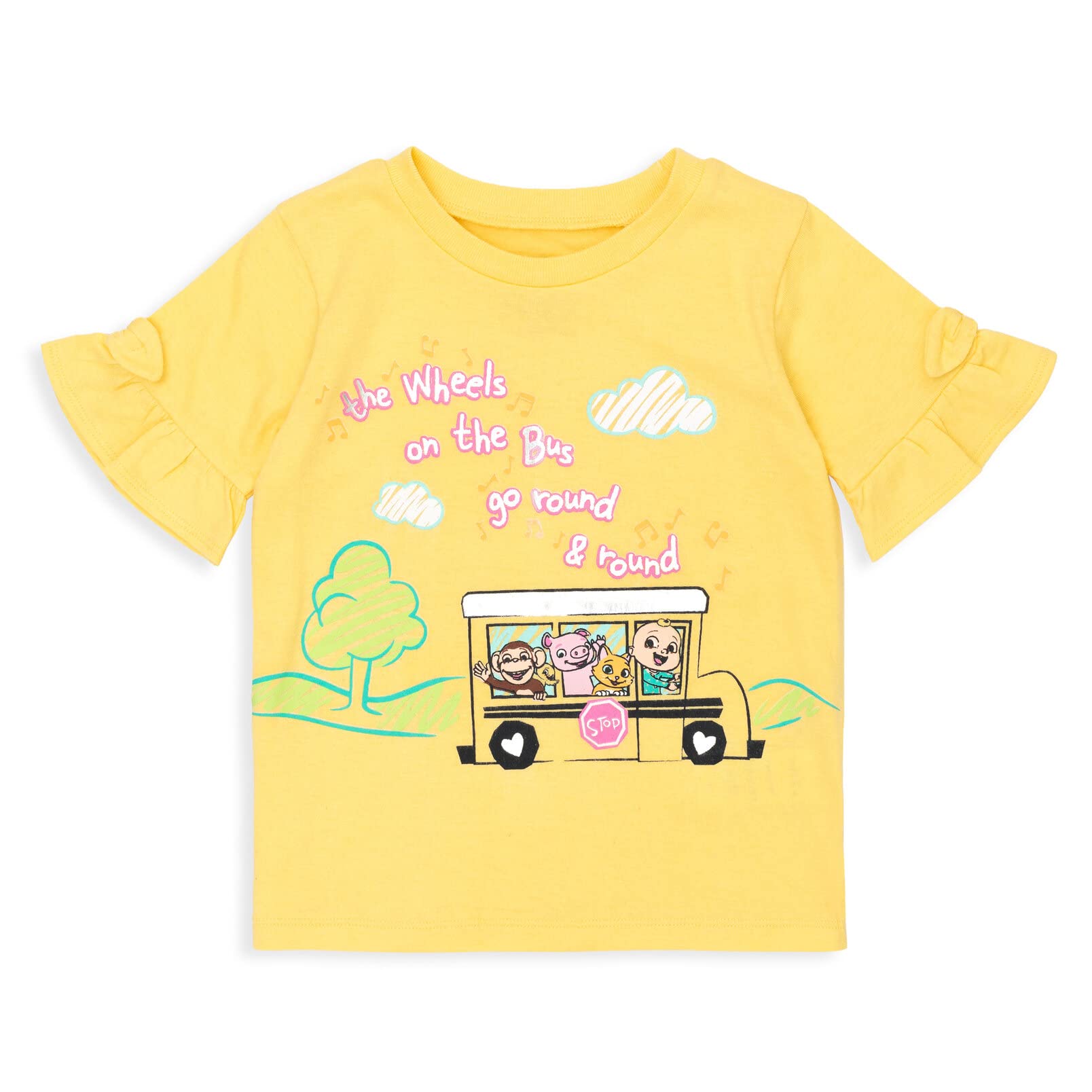 CoComelon JJ Infant Baby Girls 3 Pack T-Shirts 24 Months White