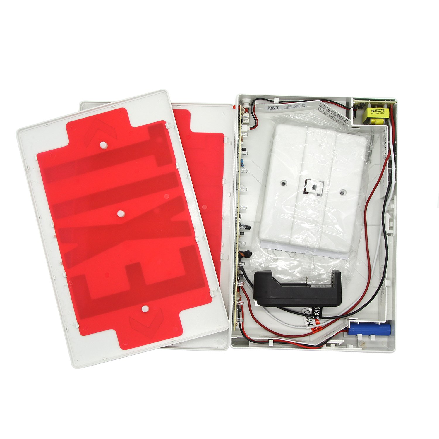 Ainfox 2 Pack LED Exit Sign Emergency Wall Light, Back -up Letter Cover (red/2pack)