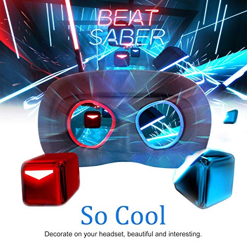 AMVR 6 Pair Glasses Spacer for Oculus Quest 2, VR Lens Protector Accessories Silicone Anti-Scratch Ring to Protect Headset Lens and Glasses Compatible with Meta Quest 1/Rift S/Go(Red & Blue, Black)