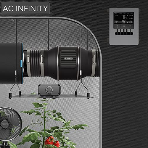 AC Infinity CLOUDLINE T6, Quiet 6β Inline Duct Fan with Temperature Humidity Controller, Bluetooth App - Ventilation Exhaust Fan for Heating Cooling Booster, Grow Tents, Hydroponics