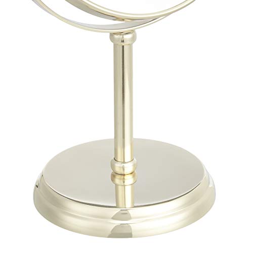 Amazon Basics Tabletop Mount Vanity Mirror - 1X/5X Magnification, Gold