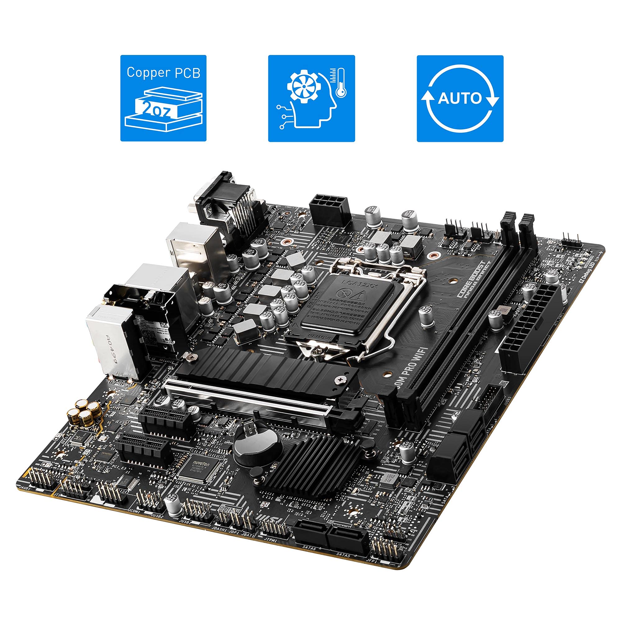 MSI B560M PRO WiFi ProSeries Motherboard (Micro-ATX, 11th/10th Gen Intel Core, LGA 1200 Socket, DDR4, PCIe 4, CFX, M.2 Slot, USB 3.2, 2.5G LAN, DP/HDMI)