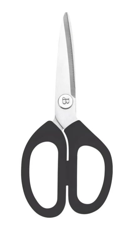 12-Piece Stainless Steel Knife Set with Block and Soft Grip Handles – Black Sesame by Drew Barrymore
