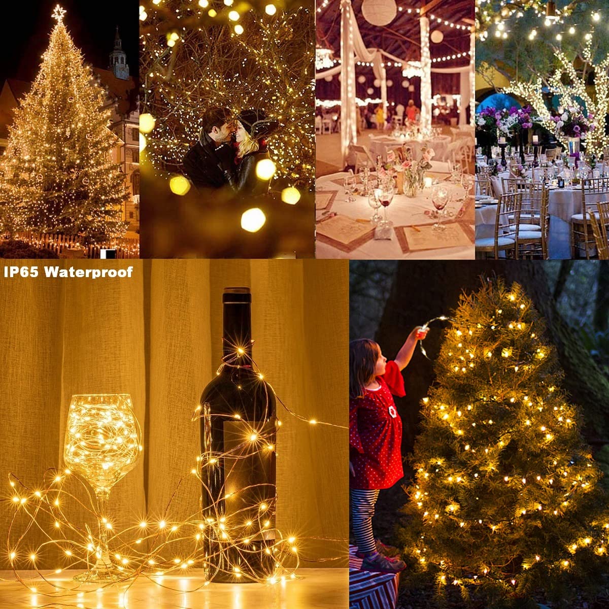 170ft 480 LED Solar Fairy String Lights, Outdoor Twinkle String Lights Porch Garden Decor, 2 Pack Each 85FT Waterproof Rope Lights Decorative Christmas Copper Wire for Backyard Patio