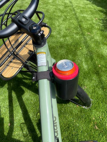 Dadding & Co. Original DaddieCaddie Cup Holder for Strollers, Golf Carts, Boats and Bikes – Includes Mounting System – Discretely Holds 12 Oz. Beverage Cans for Happy Hour on The Go