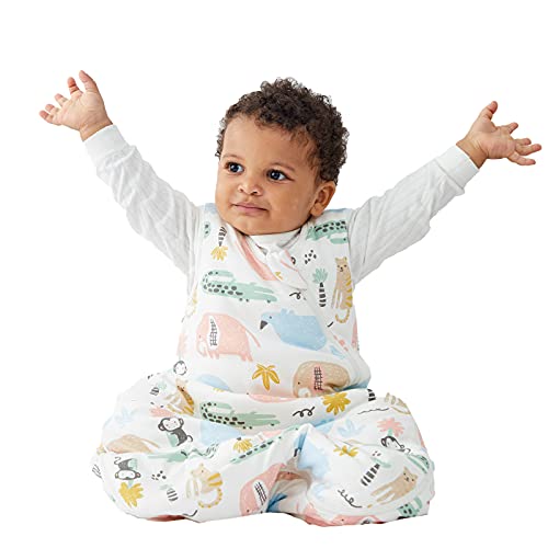 Duomiaomiao Baby Sleep Sack 12-24 Months 100% Cotton 1.5 TOG Four Season Baby Wearable Blanket, Breathable Comfy Toddler Sleeping Sack
