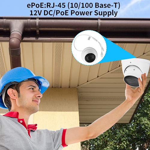 EmpireTech Smart 2MP AI Low Light 2.7mm–13.5mm Motorized Lens Turret Starlight IP IR Camera SMD Plus,POE Power Support,Vehicle and Human Detection,Built-in Mic,IP67 Weatherproof IPC-T3241T-ZA