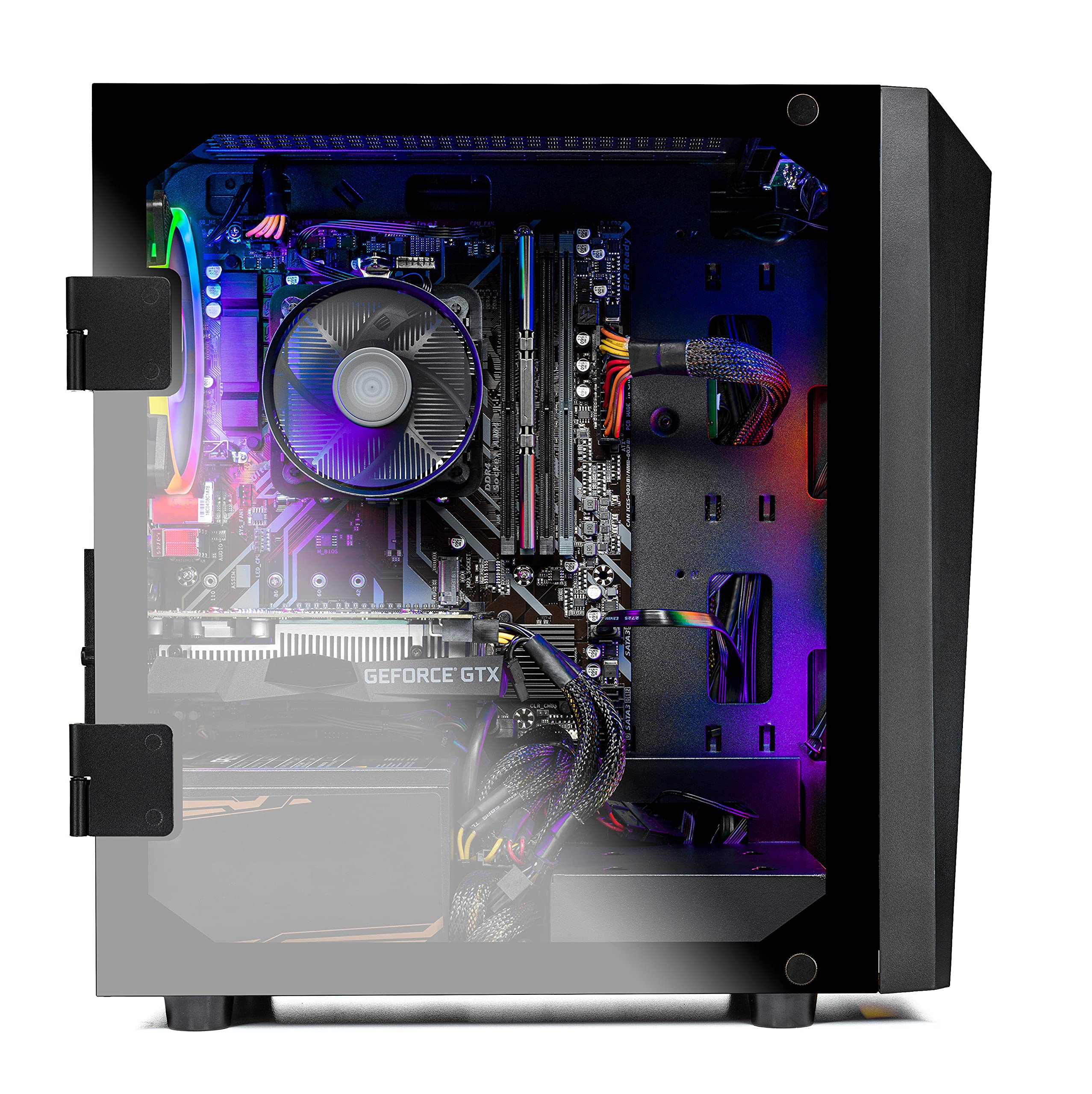 SkyTech Blaze II Gaming Computer PC Desktop - Ryzen 5 3600 6-Core 3.6GHz, GTX 1660 6G, 500G SSD, 8GB DDR4 3000, RGB, AC WiFi, Windows 10 Home 64-bit