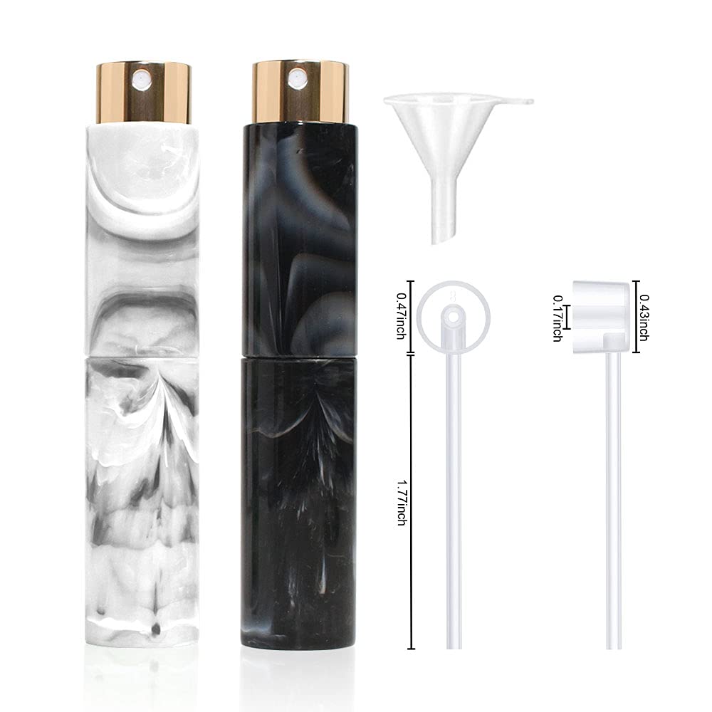Vitog 10ml Travel Perfume Bottle Refillable - Atomizer Perfume Spray Bottle For Travel Empty Cologne Dispenser Mini Travel Bottle With Funnel,Distributor For Women Men