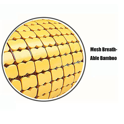 BARUYO Car Bamboo Seat Cushion, Bamboo Bath Mat, Summer Bamboo Comfort Chair Cover Mat, Environmental Protection Bamboo Massage Cushion (White)
