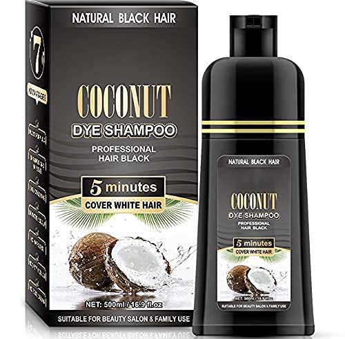 Maani Argan Oil Hair Color Shampoo - Natural Hair Dye, Black, Long Lasting, Ammonia-Free, 500 ML, Instant Fast Acting, Signature Shine, Suitable for Normal, Color Treated Hair