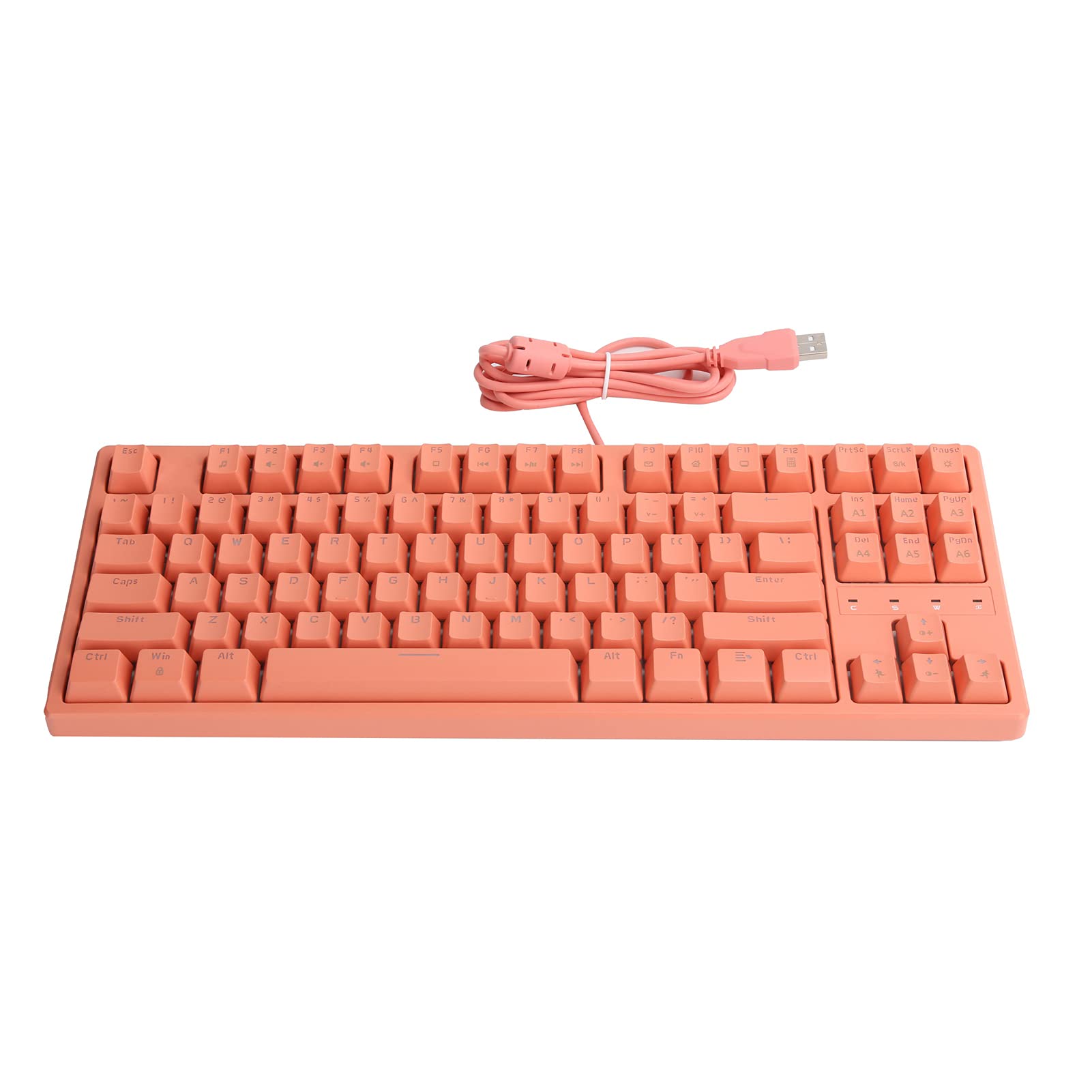 STK130 Mechanical Computer Keyboard ,Ergonomic 87āKeys Gaming RGB Keyboard , for Game Office Home(orange)