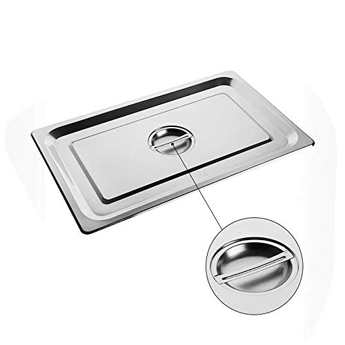 4 Pack Stainless Food Pan 4inch Deep Full Size Steam Table Pan Hotel Buffet Food Holder, Hotel Pan Steam Table Pan with Lids Anti-Jam Hotel Food Pans (4-Pack Hotel Pan)