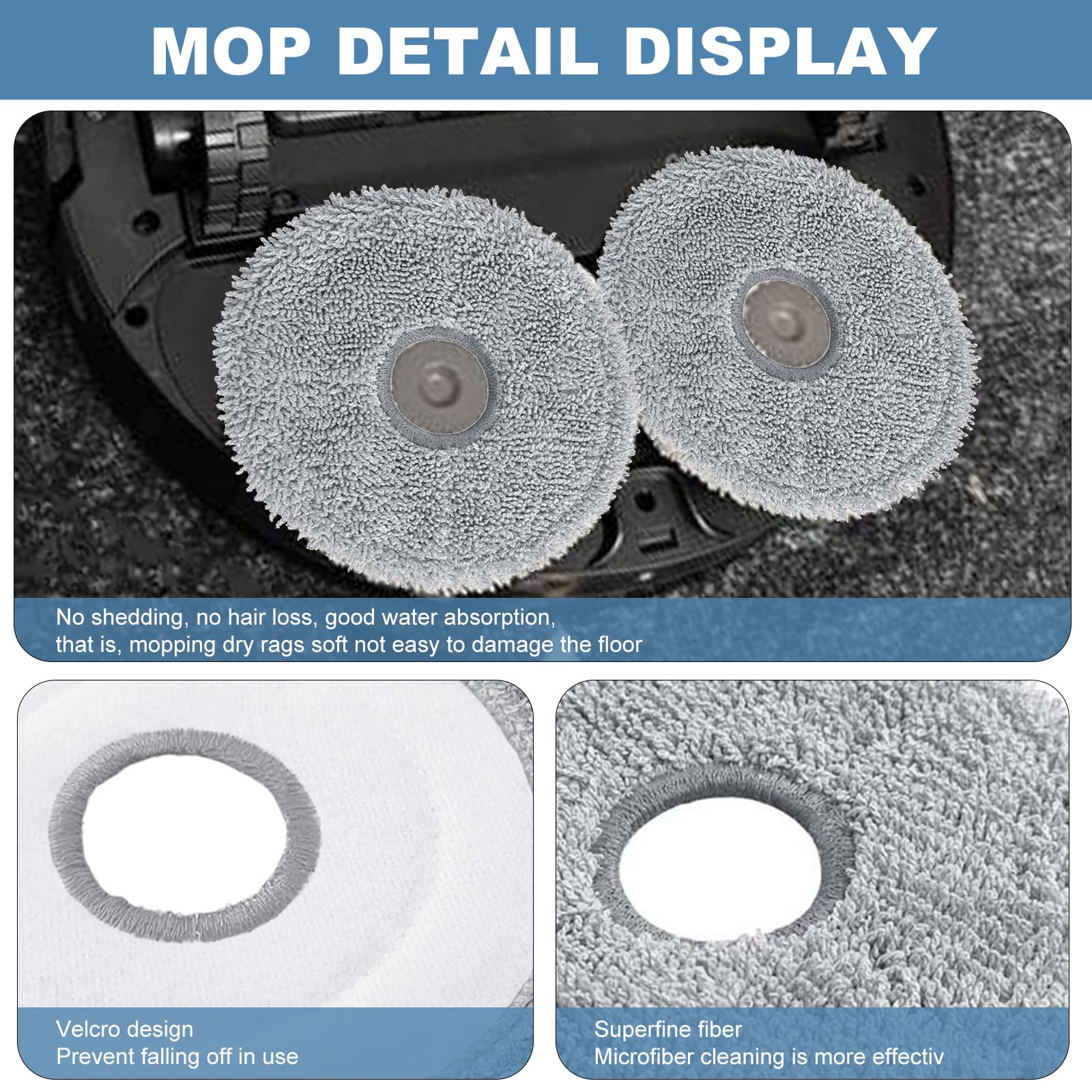 19 Pcs Replacement Accessories appropriate for Dreame X40 Ultra / X40 Pro / S30 Pro Ultra /L40 Ultra Robot Vacuum Cleaner,(1 Rubber Main Brush+ 2 Filters+ 4 Dust Bags+6 Mop Pads+6 Side Brushes)