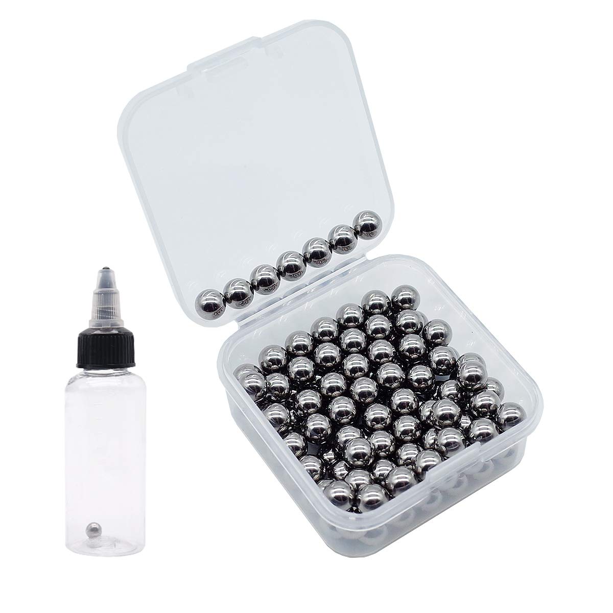 120 pcs Paint Mixing Balls Stainless Steel Mixing Agitator Balls for Mixing Model Paints, 5.5mm/apr. 0.22ā