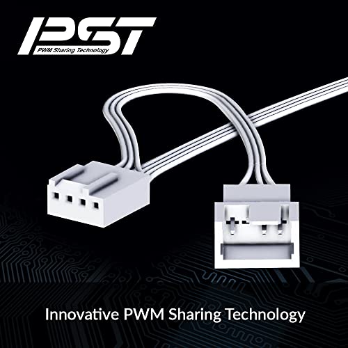 ARCTIC P12 PWM PST - PC Fan, 120mm Case Fan with PWM Sharing Technology (PST), Pressure-optimised, Quiet Motor, Computer, Fan Speed: 200–1800 RPM (0 RPM <5%) - White