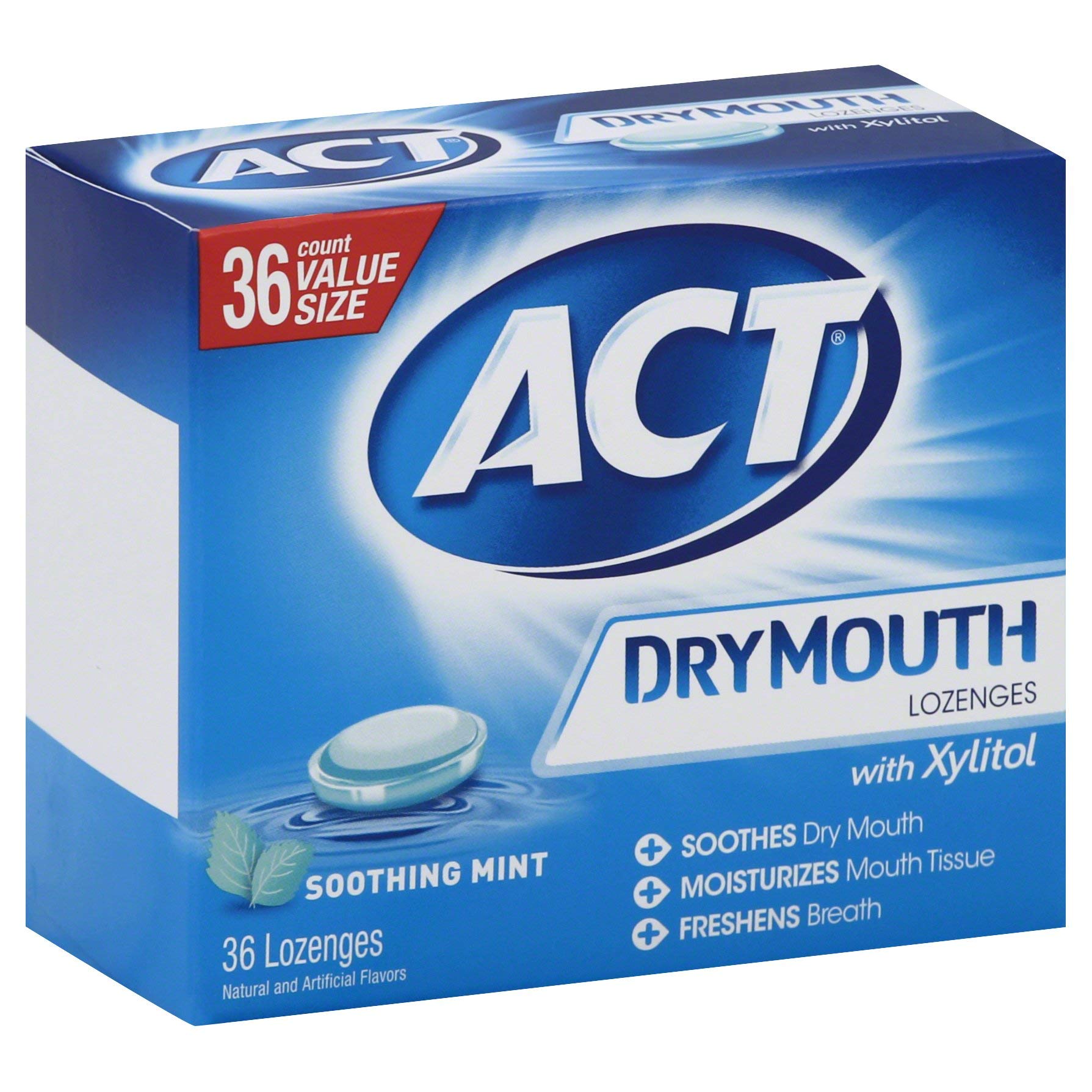 Act Dry Mouth Mint LOZ 36 Size 36ct Act Dry Mouth Mint Lozenges 36ct