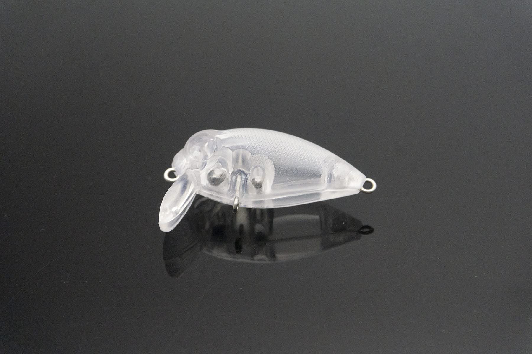 10PCS Unpainted Lure Blanks 2.9g 4cm with 6mm Free Fishing Eye Crankbait Simulation Blank Body Clear Hard Baits Trout Salmon Minnow Lure Popper Lures Topwater Freshwater 8263 6mm