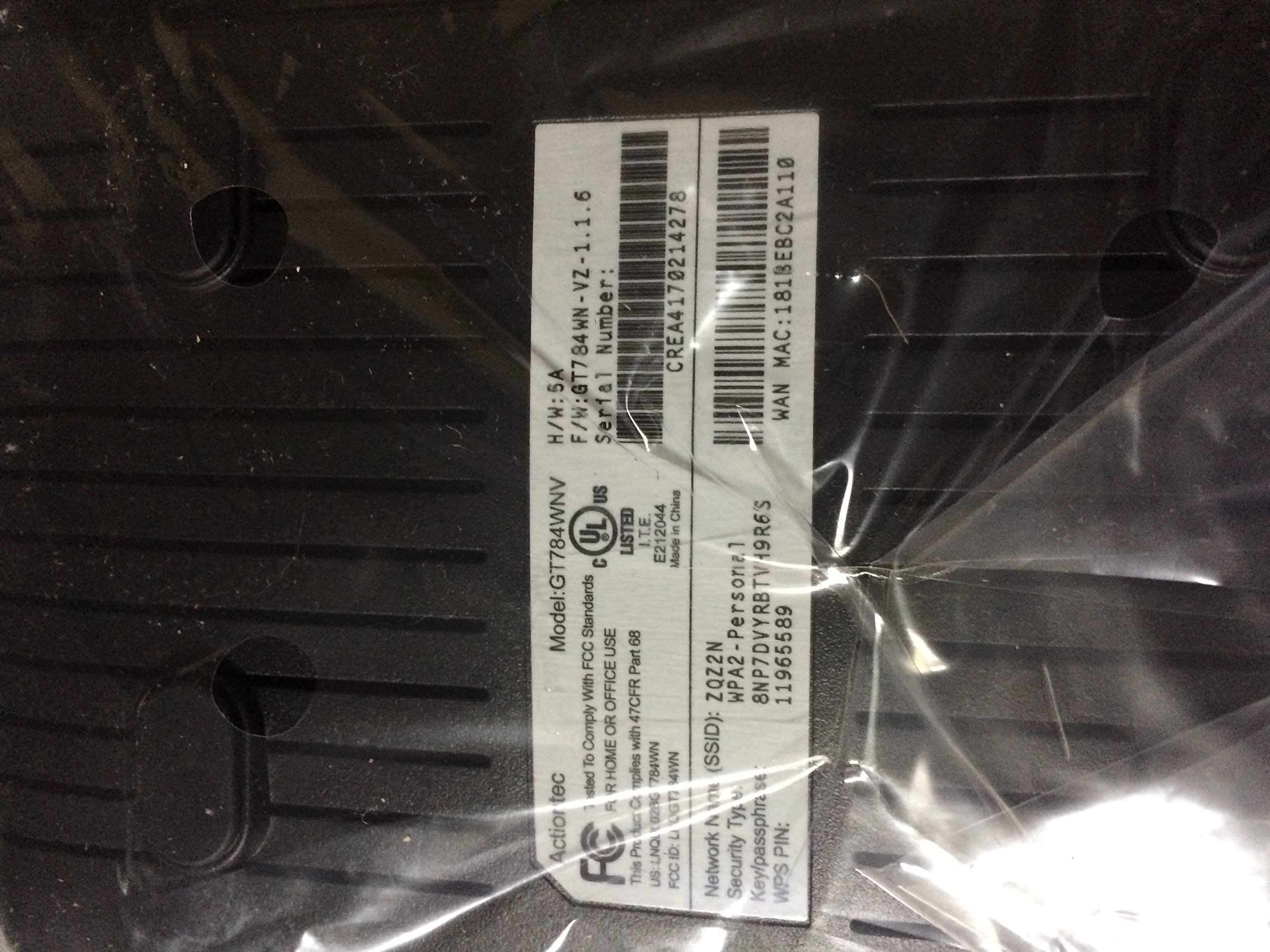 Actiontec Gt784wnv Verizon Modem Router