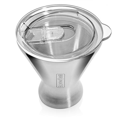 BrüMate MargTini 10oz Martini Margarita Tumbler - Made With Vacuum-Insulated Stainless Steel (Carrara)