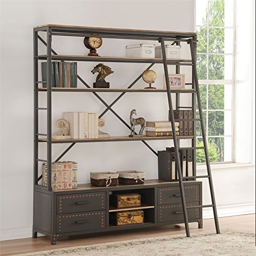 ACME Actaki Bookshelf - - Sandy Gray