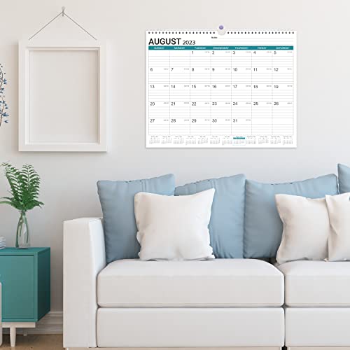 2023-2024 wall calendar - Desk/Wall Calendar 2023-2024, Jul.2023 - Dec.2024, 11-1/2"x14.68", Ruled Blocks, Spiral Bound, Monthly Calendar